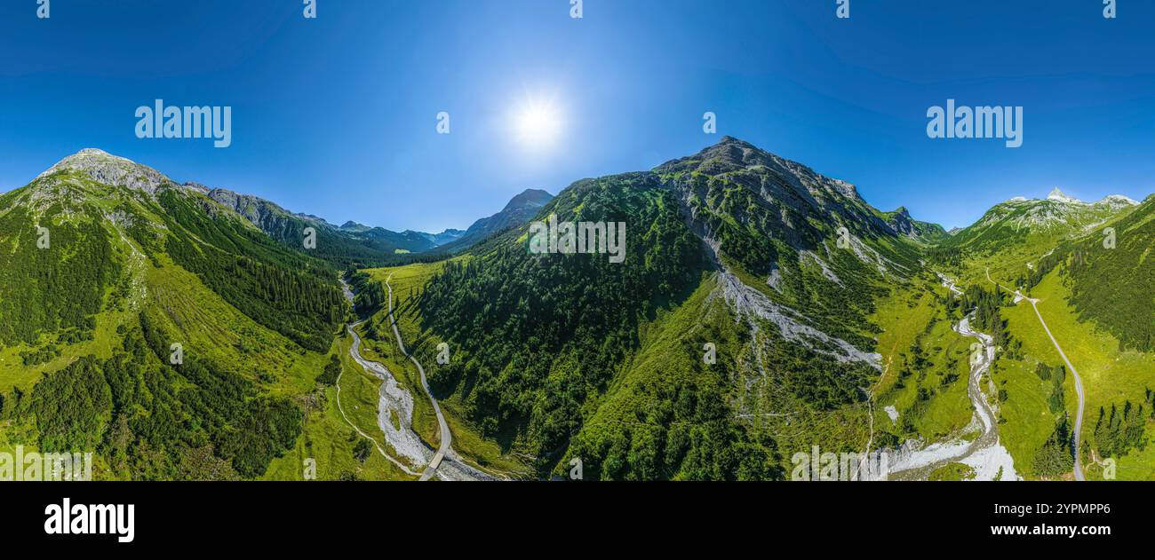 Magnificent high alpine landscape in the Arlberg region near the source ...