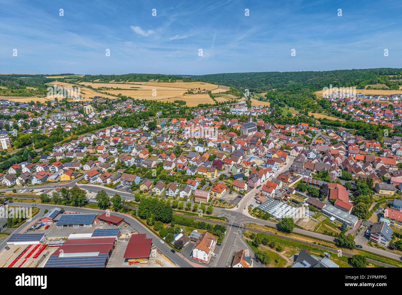 The Lovely Tauber Valley around the municipality of Igersheim in the ...