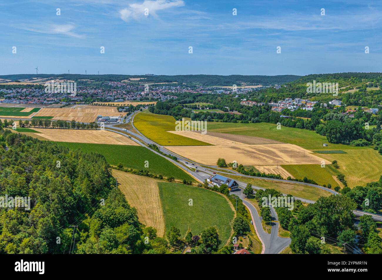 The Lovely Tauber Valley around the municipality of Igersheim in the ...