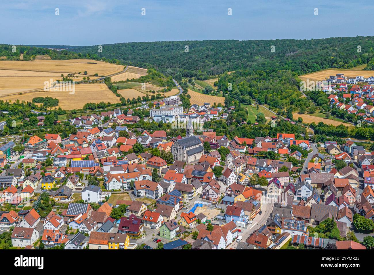 The Lovely Tauber Valley around the municipality of Igersheim in the ...