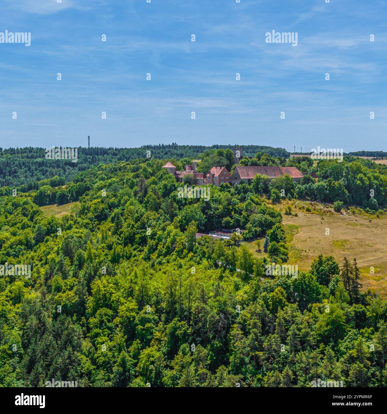Aerial view village igersheim castle hi-res stock photography and ...