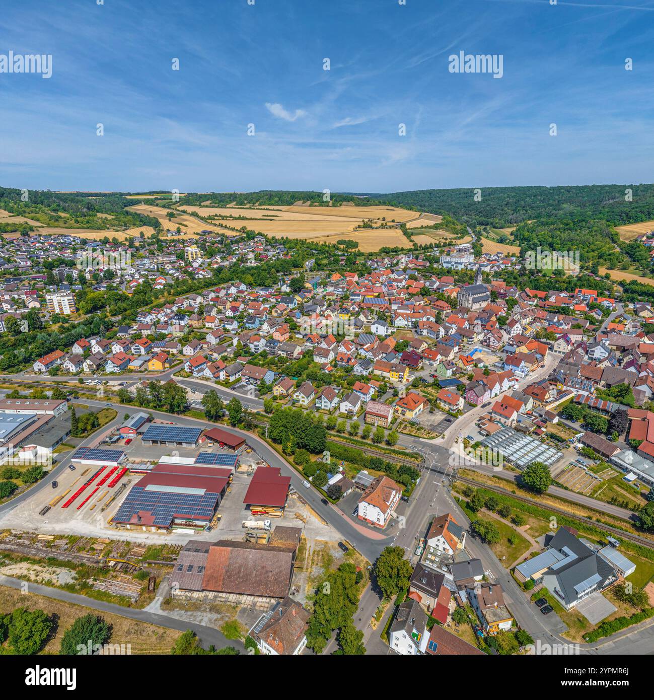 The Lovely Tauber Valley around the municipality of Igersheim in the ...