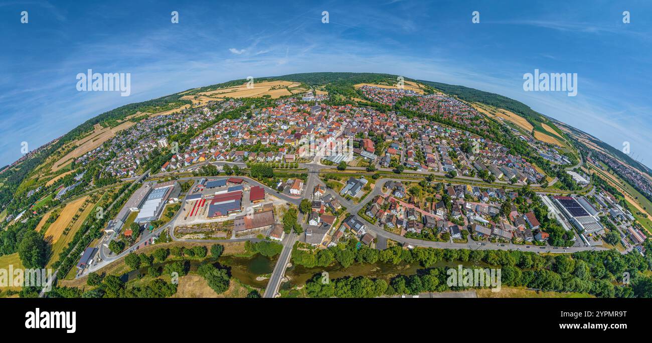 The Lovely Tauber Valley around the municipality of Igersheim in the ...