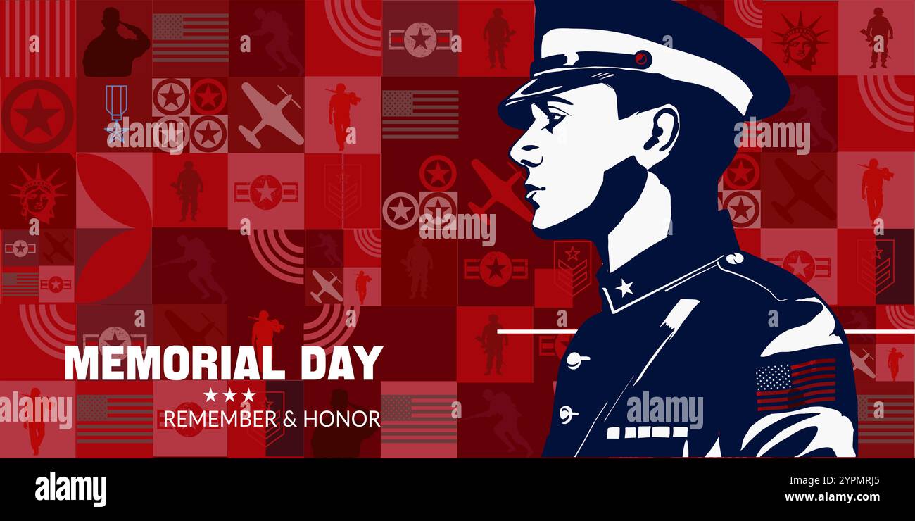 American soldier tribute Stock Vector Images - Alamy