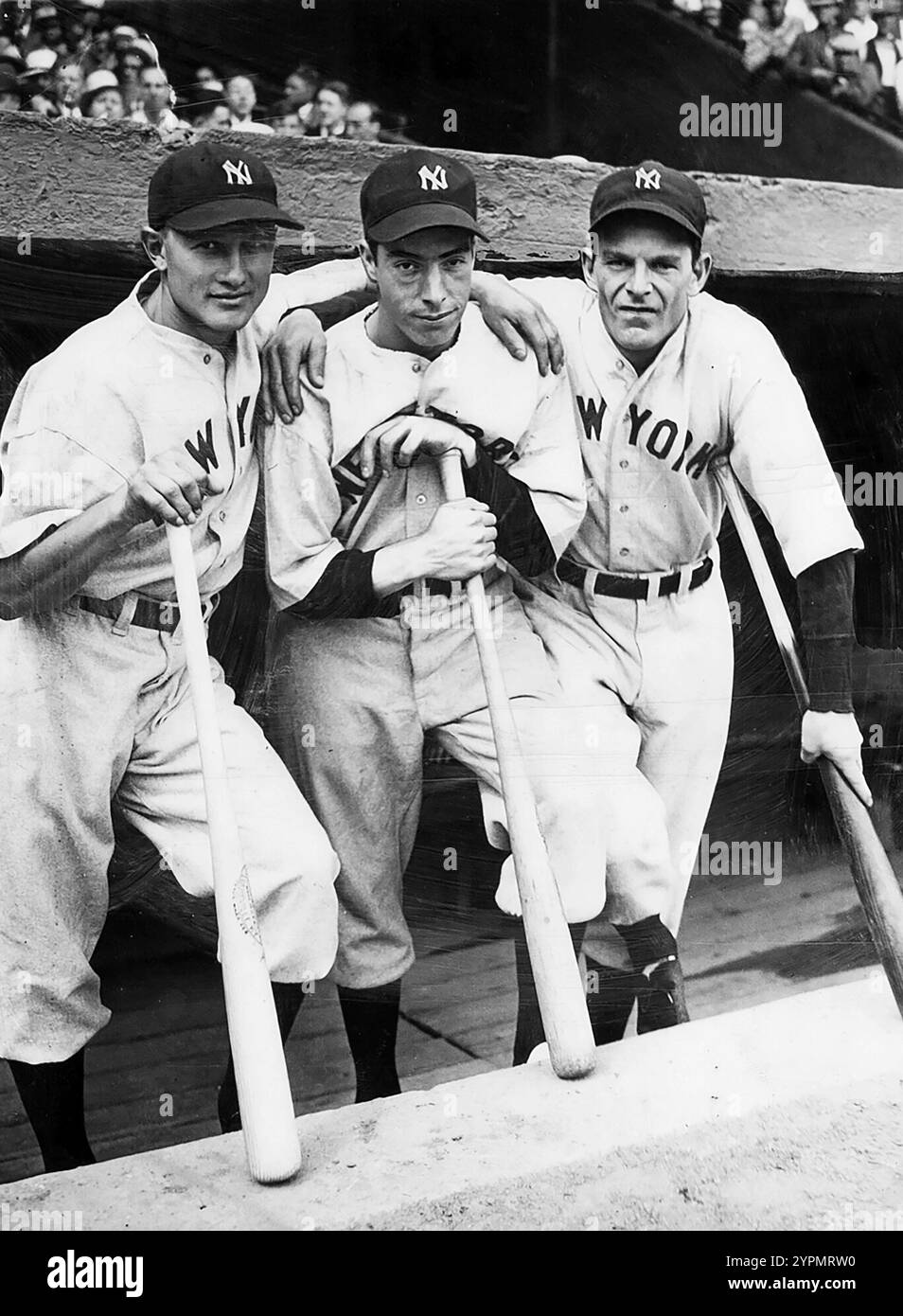 New York Yankee's new outfield for 1936 featured Joe DiMaggio, Jake ...