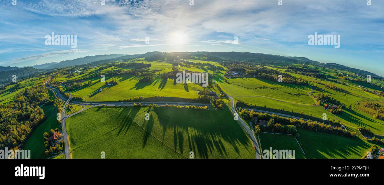 The Waltenhofen region in the Allgäu lake district in Oberallgäu from ...