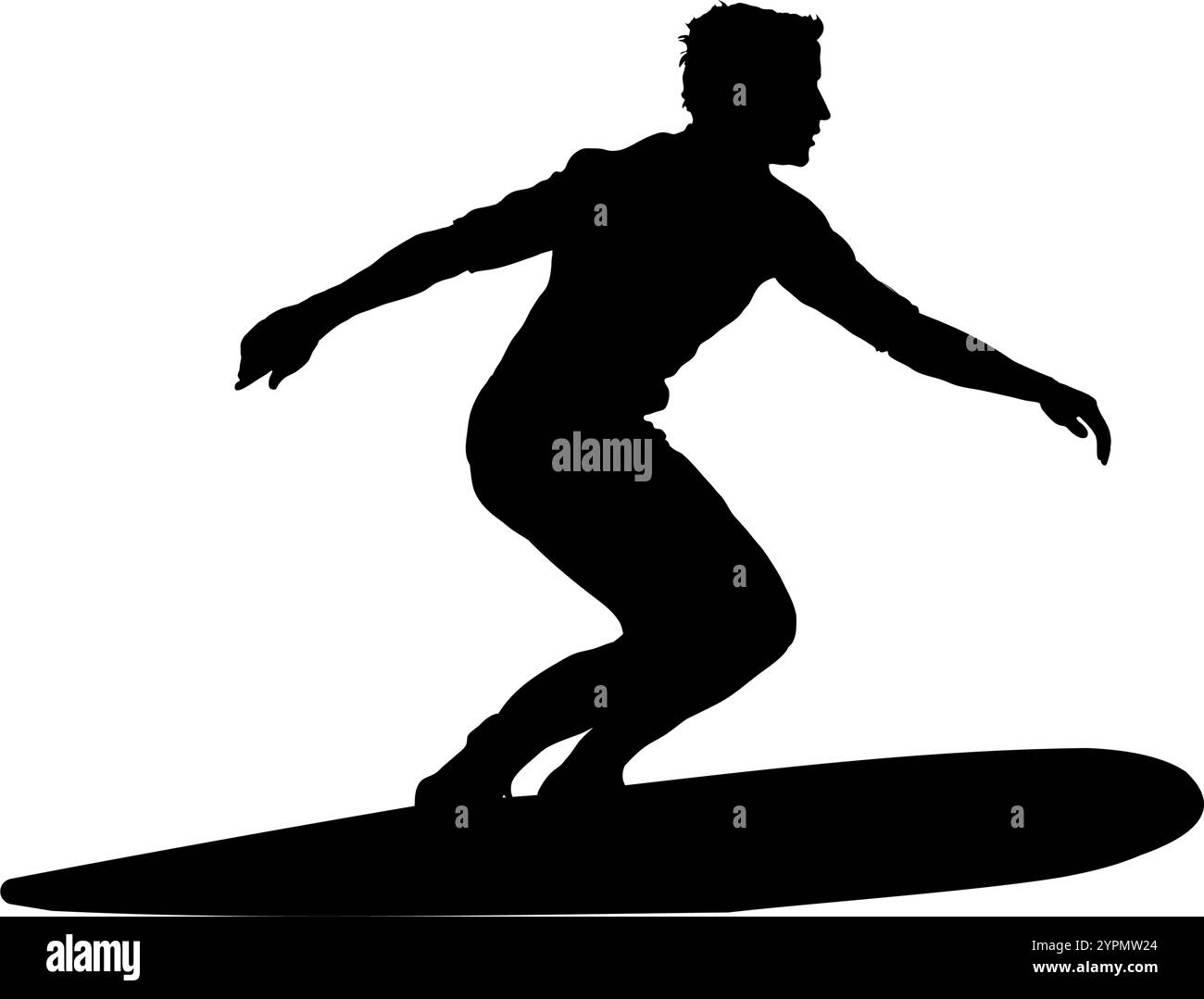 silhouette of a surfer Stock Vector Image & Art - Alamy