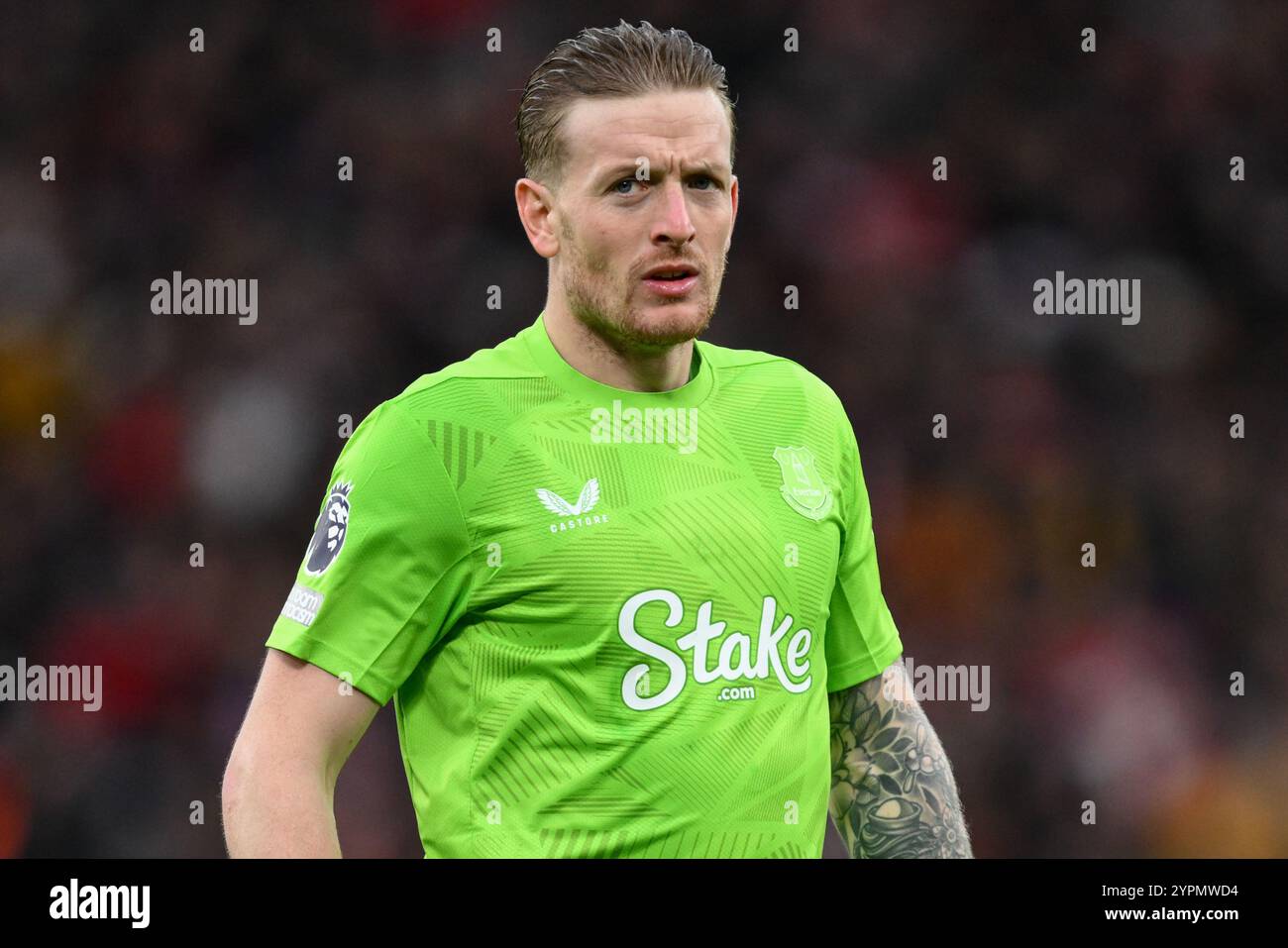 Jordan Pickford of Everton during the Premier League match Manchester ...
