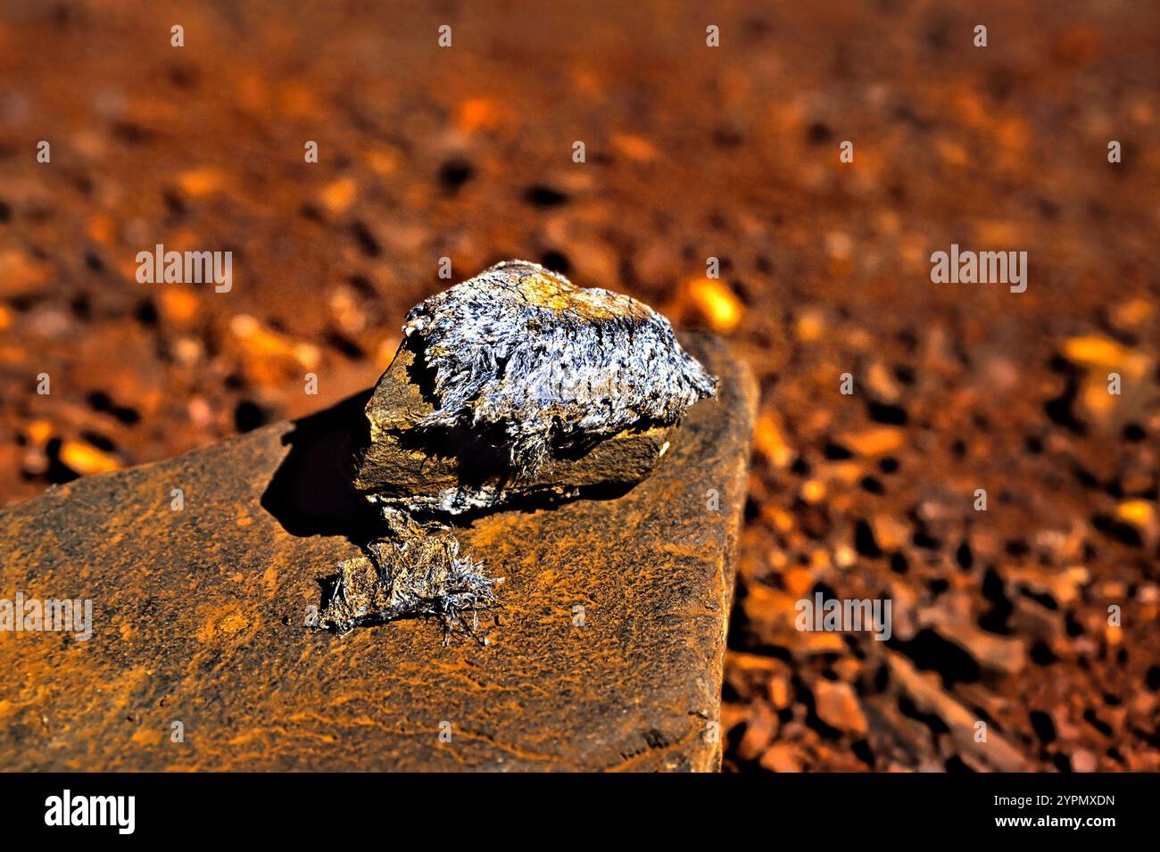 Blue Asbestos Rock Fibres, Wittenoom, Pilbara, Northwest Australia ...