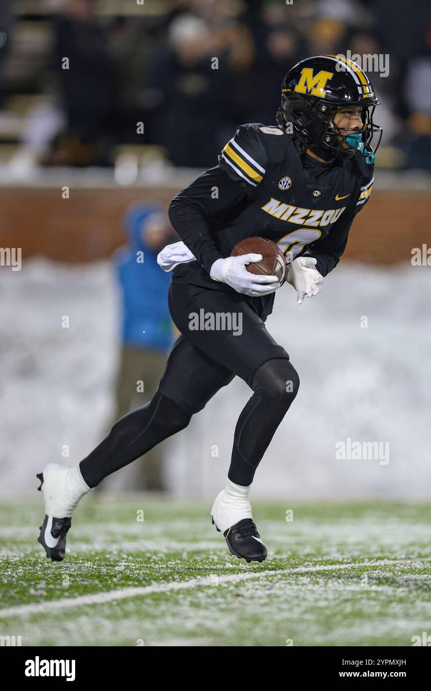 Missouri, USA. 30th Nov, 2024. Missouri Tigers wide receiver Joshua ...