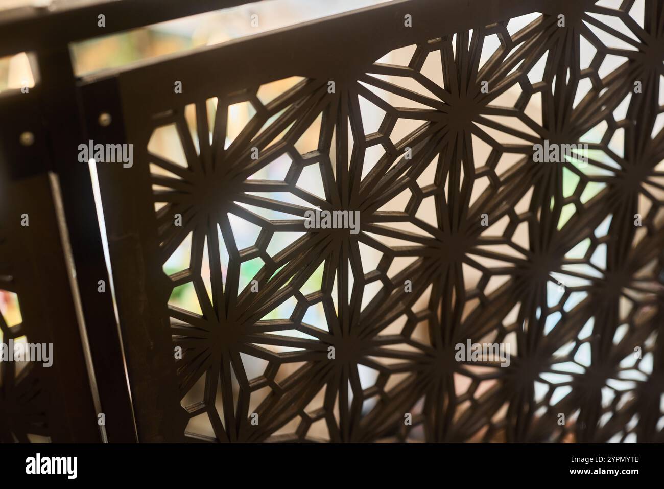Decorative Metal Screen Featuring an Intricate Pattern That Beautifully ...
