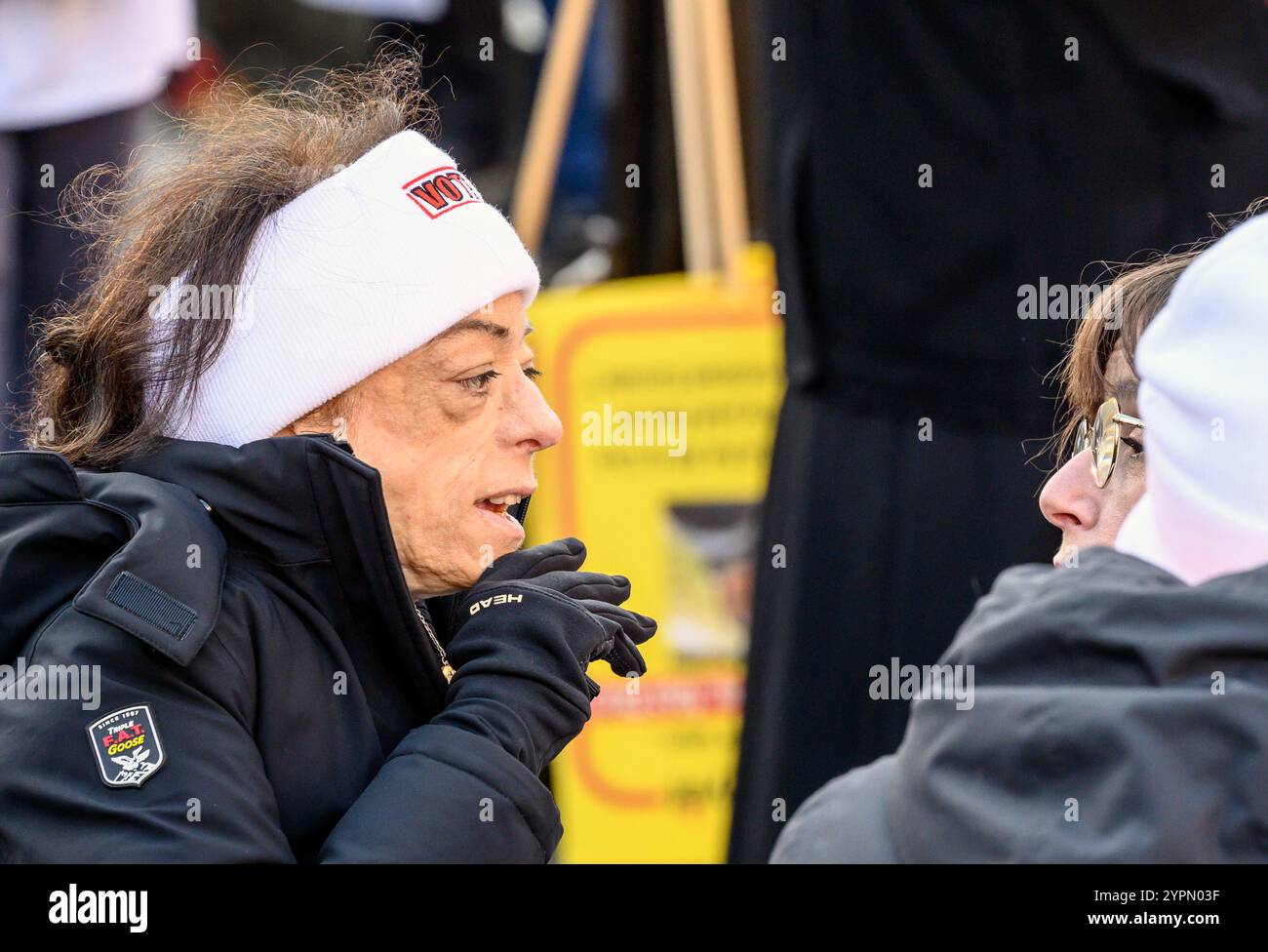 Liz Carr - actress and disability rights campaigner - at a protest in ...