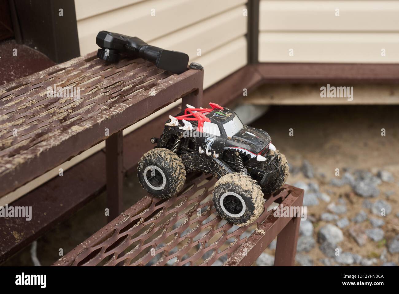 Using a Remote Control Monster Truck as it navigates the challenging ...