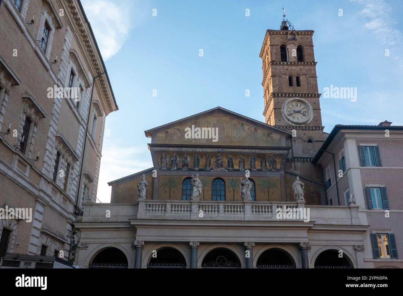 Rome, Italy - November 2, 2024: Bell tower of the Basilica of Santa ...