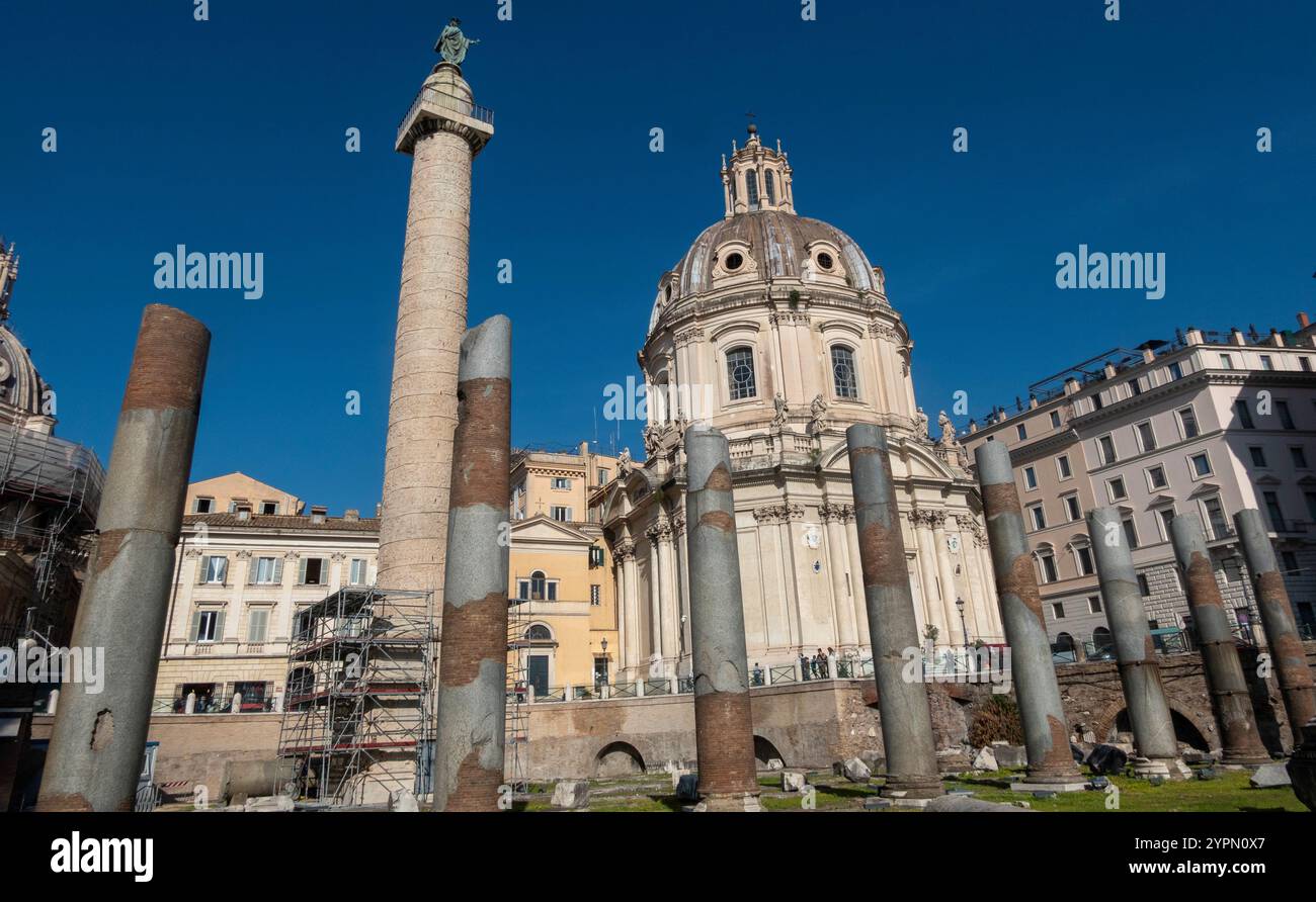 Rome, Italy - November 4, 2024: The Roman Forum is a rectangular plaza ...