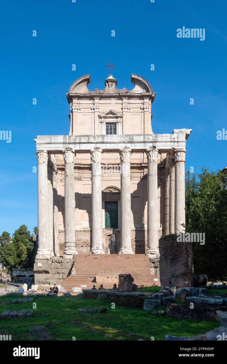 Rome, Italy - November 4, 2024: Stunning building in the Roman Forum, a ...