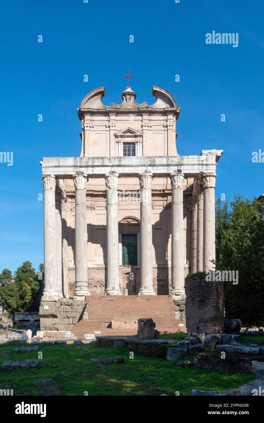 Rome, Italy - November 4, 2024: Stunning building in the Roman Forum, a ...