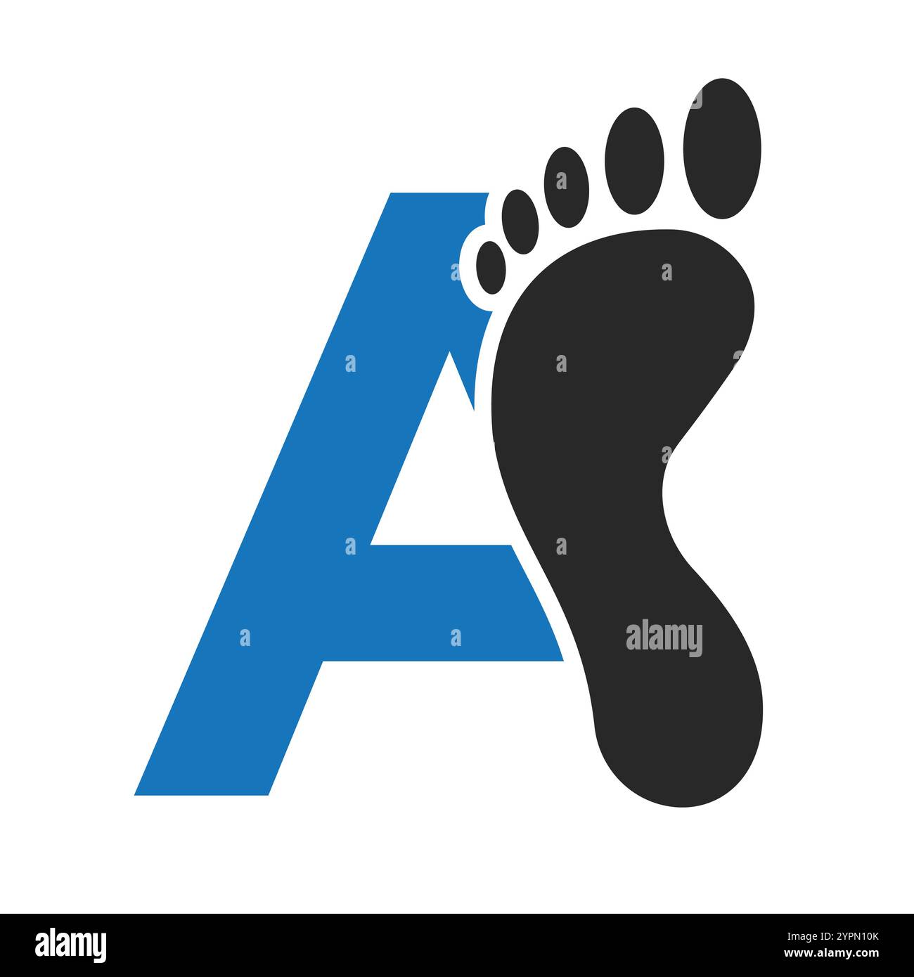 Initial Letter A Foot Logo Design Concept For Step Symbol Vector Sign ...