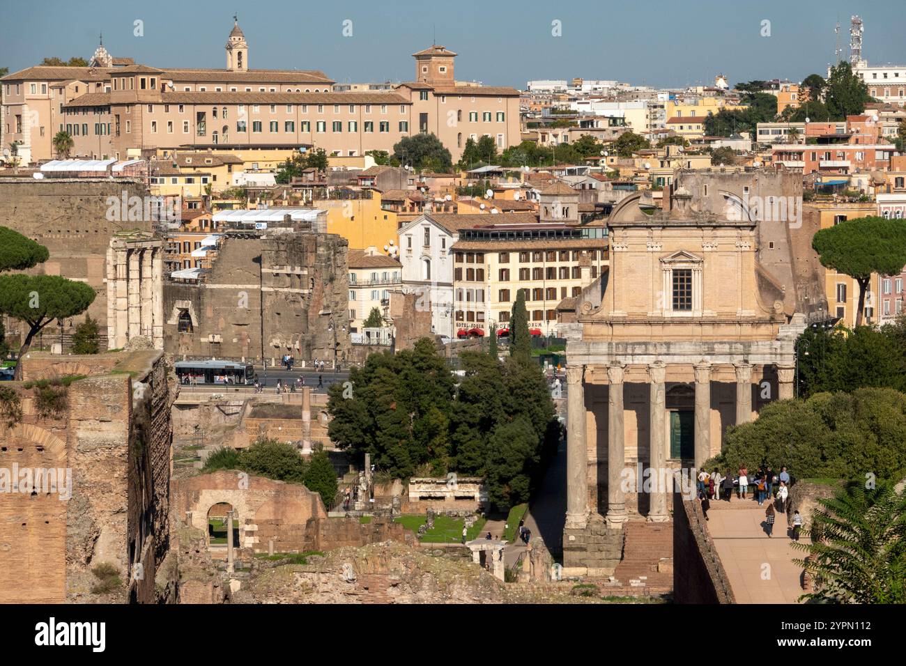 Rome, Italy - November 4, 2024: Stunning view of The Roman Forum, a ...