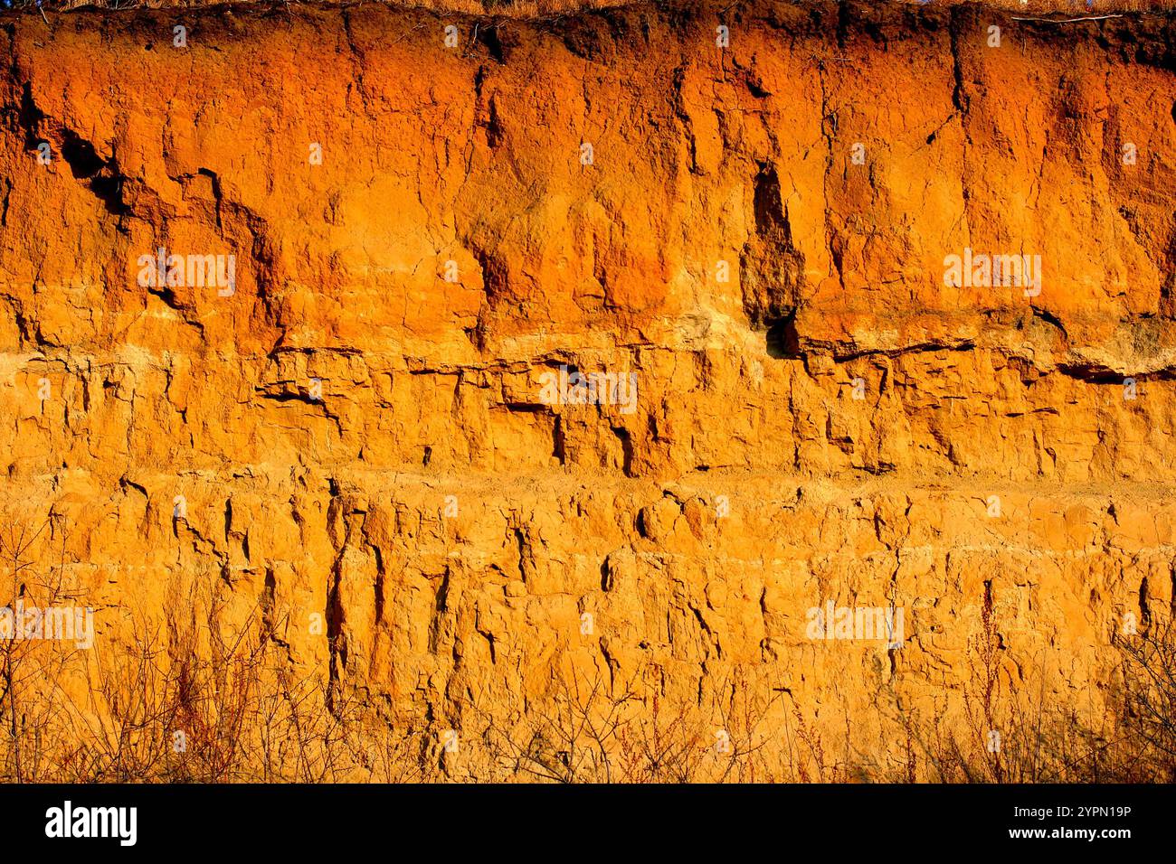 cliff of the brown clay Stock Photo - Alamy