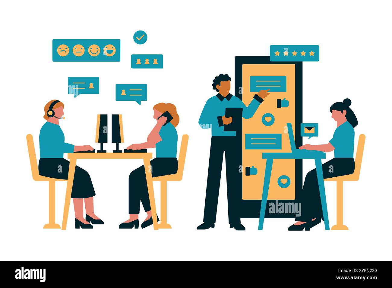 Customer service modern design hi-res stock photography and images - Alamy