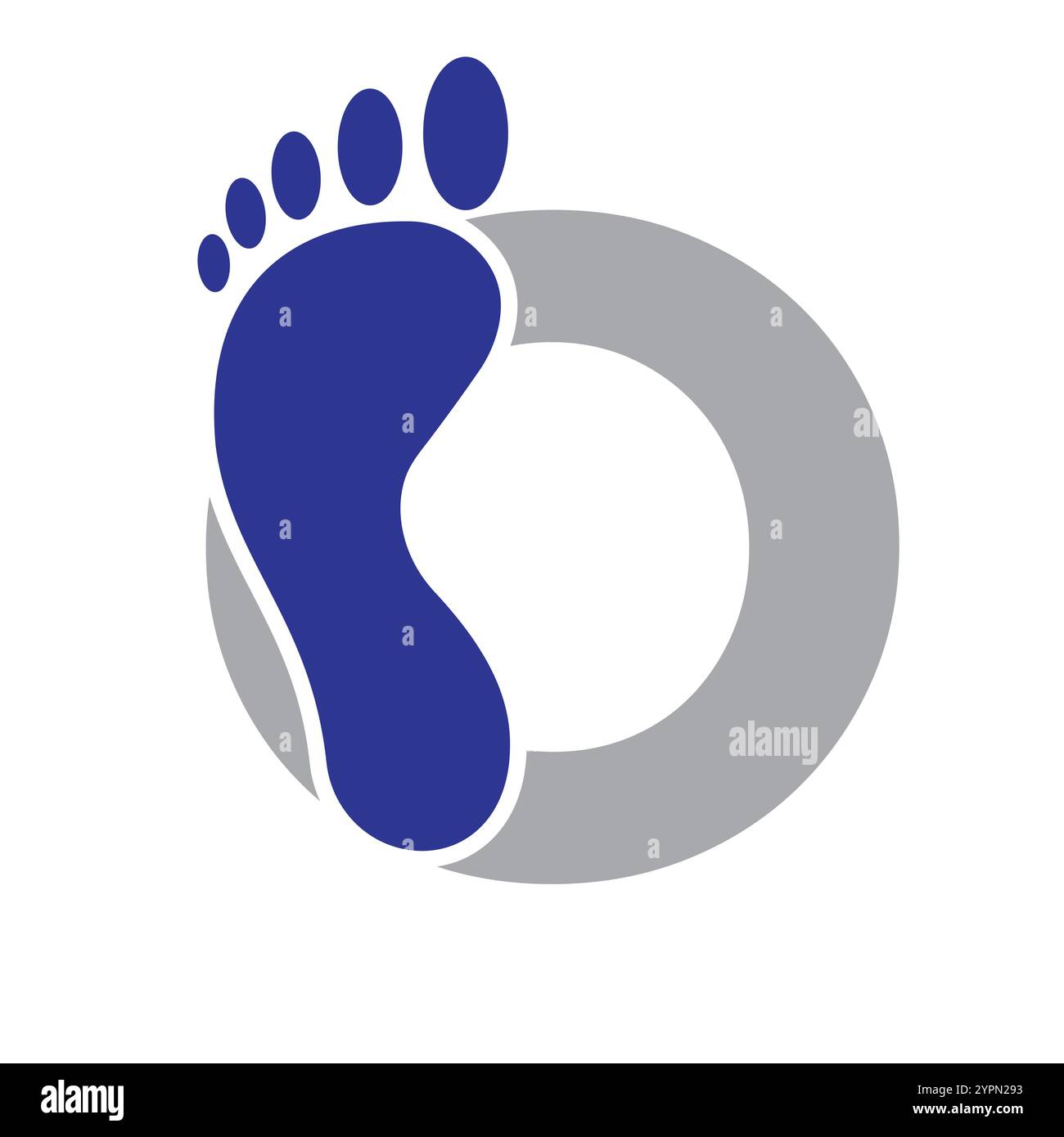 Initial Letter O Foot Logo Design Concept For Step Symbol Vector Sign ...