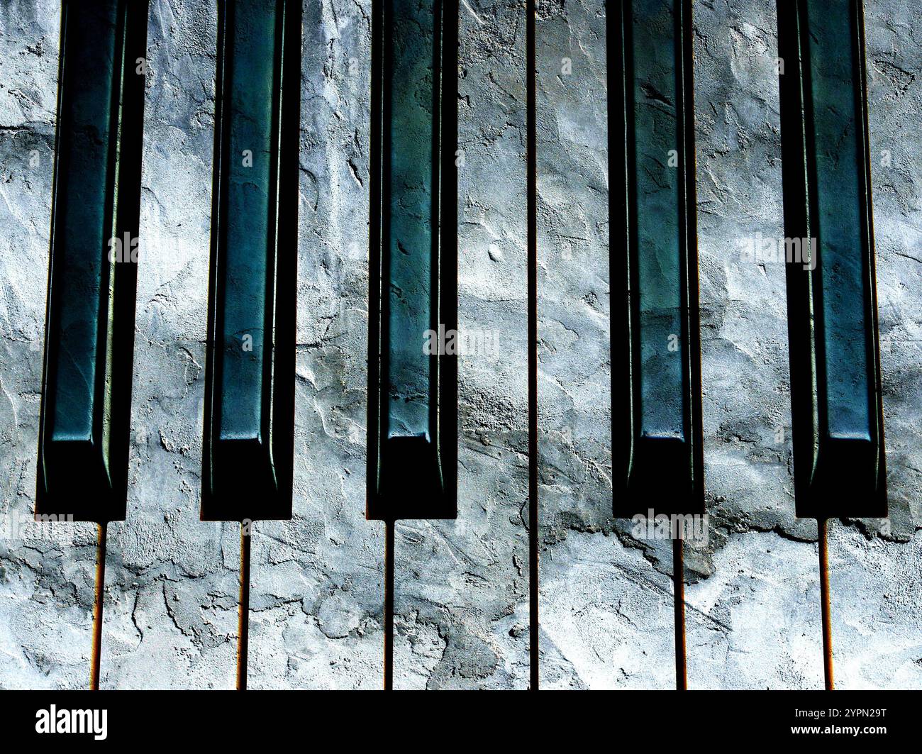 concrete piano keyboard conceptual photo Stock Photo - Alamy