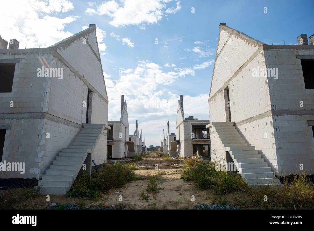 Unfinished Housing Project Under Construction Stock Photo - Alamy