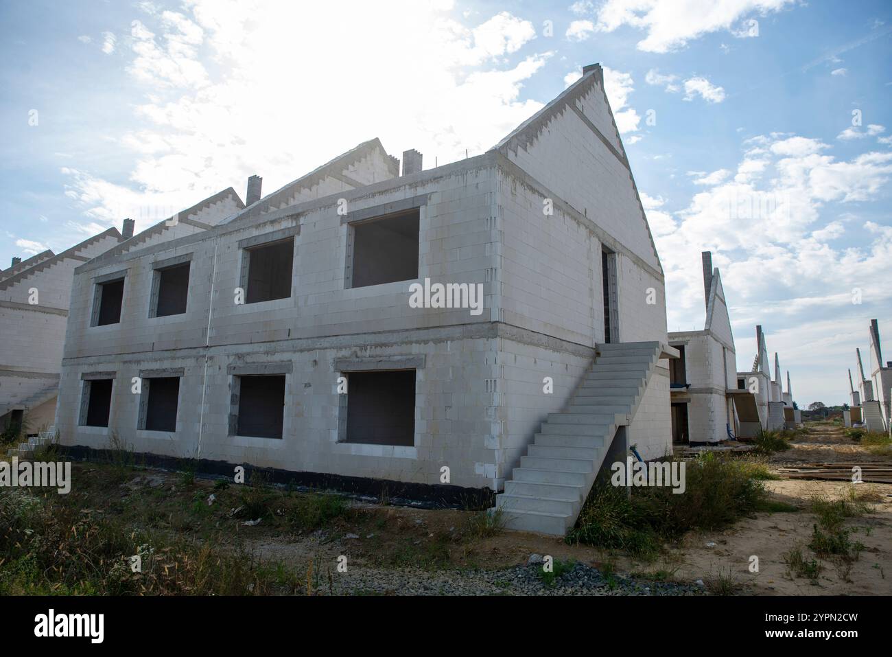 Unfinished Housing Project Under Construction Stock Photo - Alamy