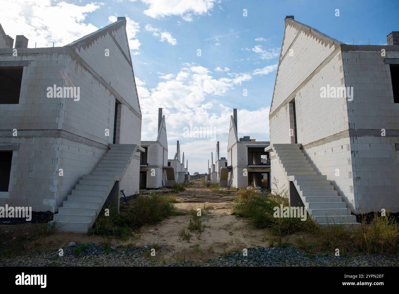 Unfinished Housing Project Under Construction Stock Photo - Alamy