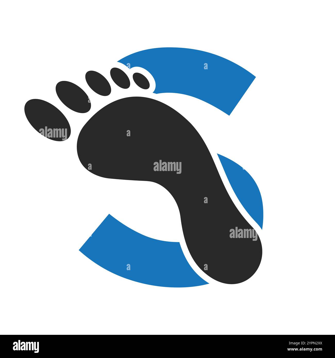 Initial Letter S Foot Logo Design Concept For Step Symbol Vector Sign ...