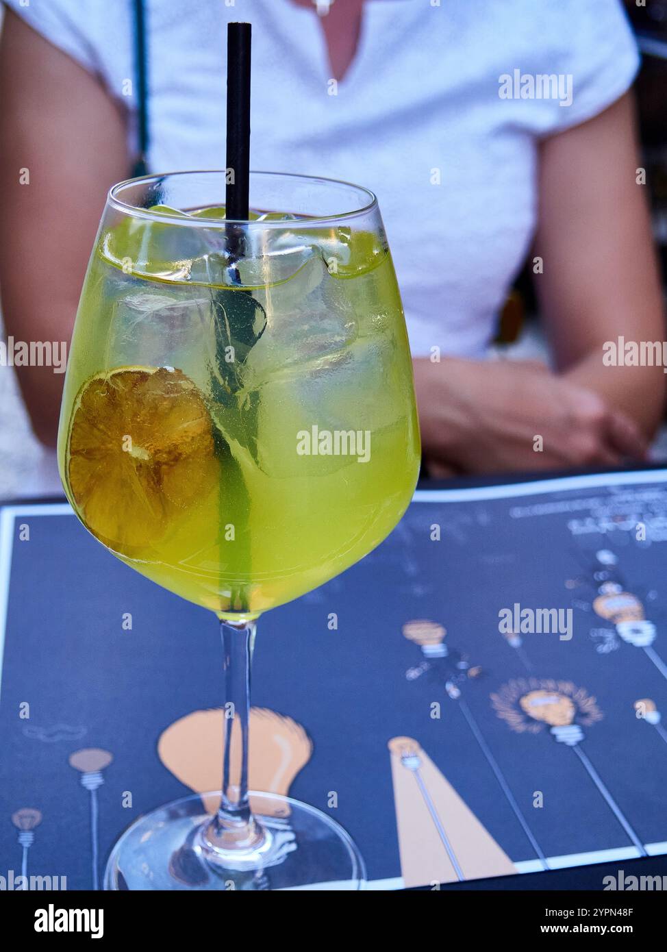 Limoncello drink glass with lemon fresh hi-res stock photography and ...