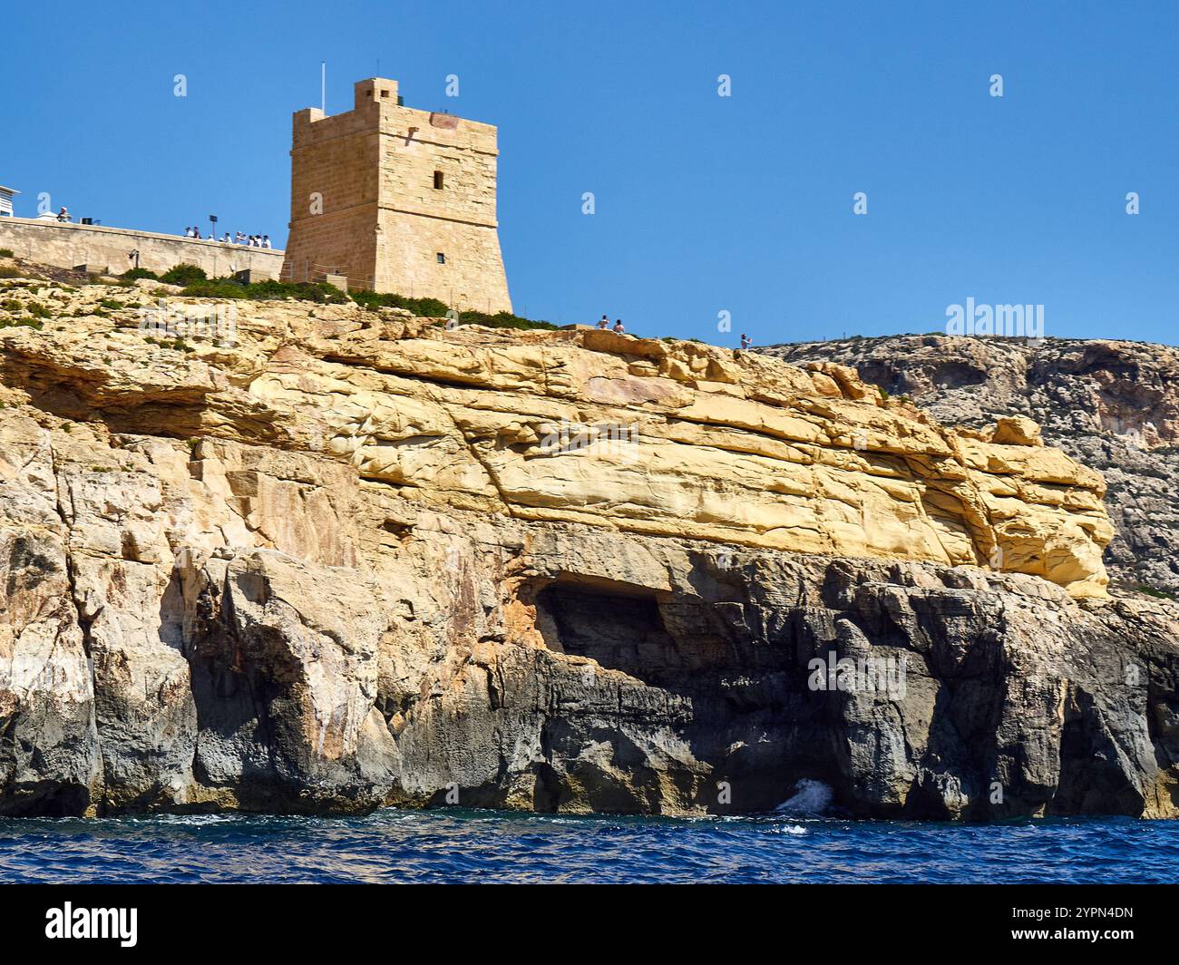 Torri Xutu is an observation tower in Malta near the Blue Grotto Stock ...