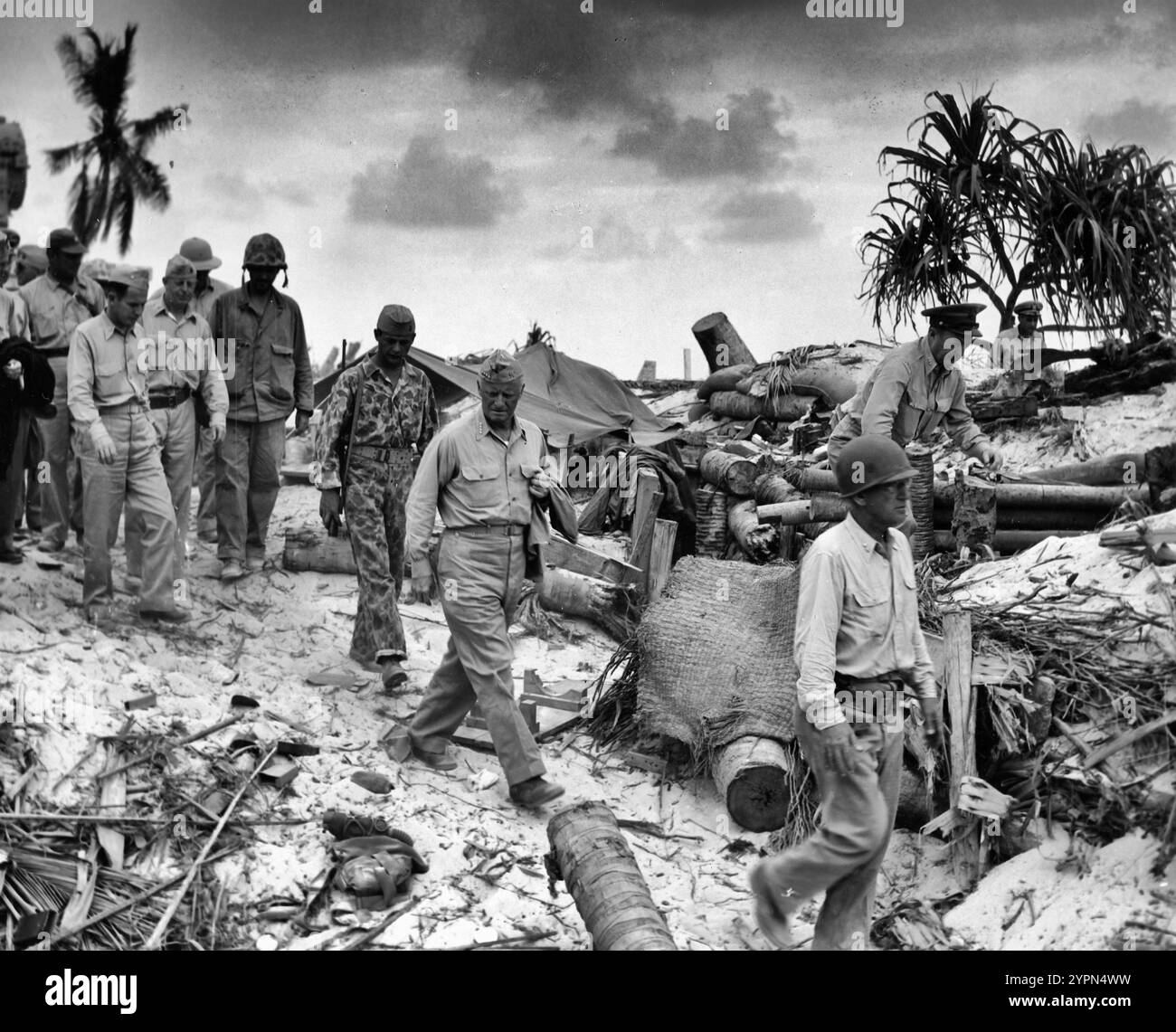 Thirteen photographs taken after the bombing of babelthuap hi-res stock ...