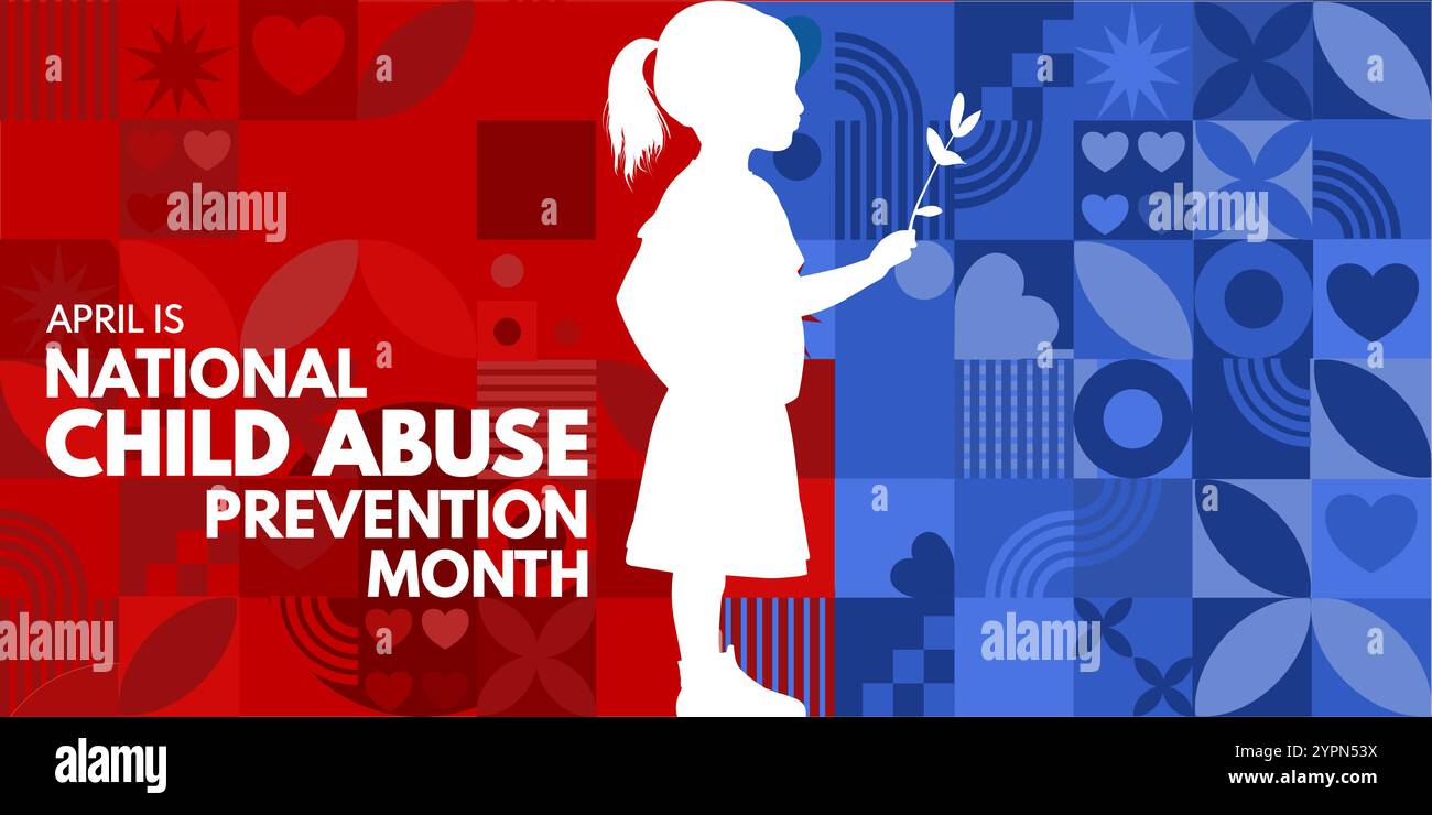 National Child Abuse Prevention Month Stock Vector Image & Art - Alamy