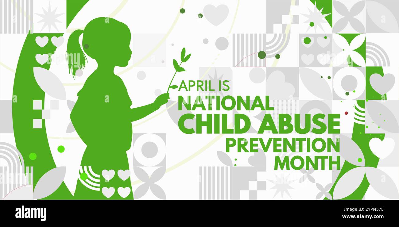 National Child Abuse Prevention Month Stock Vector Image & Art - Alamy