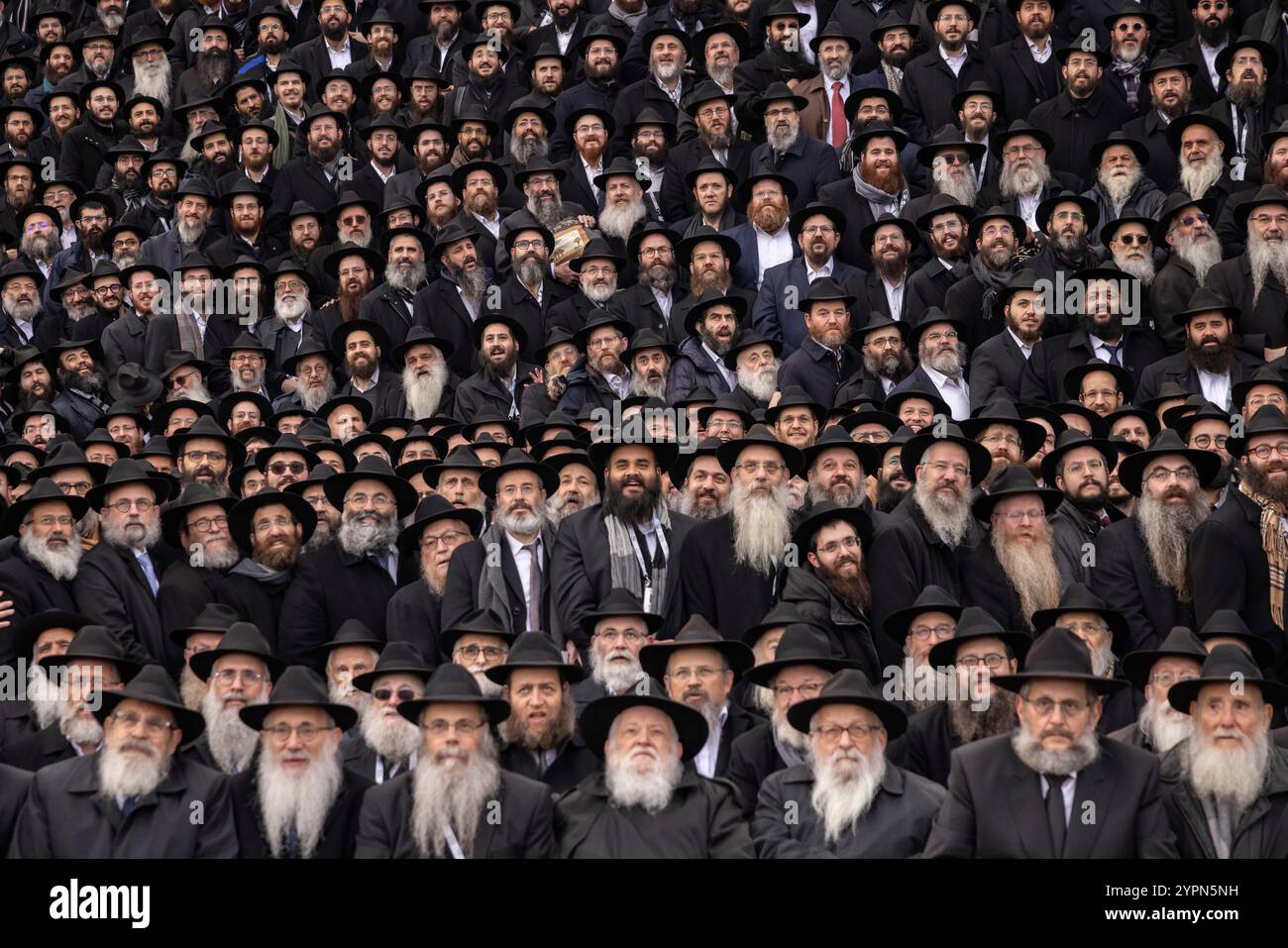Hasidic Jewish rabbis gather for the annual group portrait outside ...