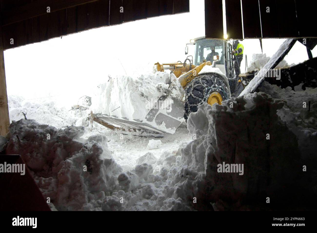 damage and destruction caused by avalanches after heavy snowfall in ...