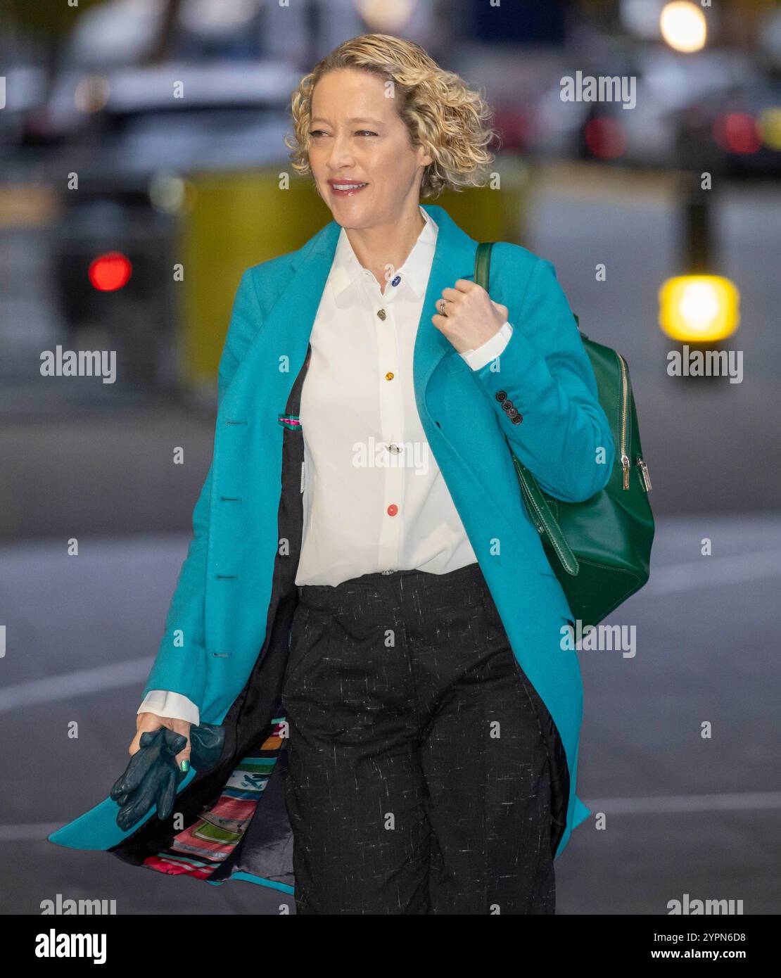 London, UK. 1st Dec, 2024. Broadcaster and Journalist, Cathy Newman, arrives at the BBC. She has ...