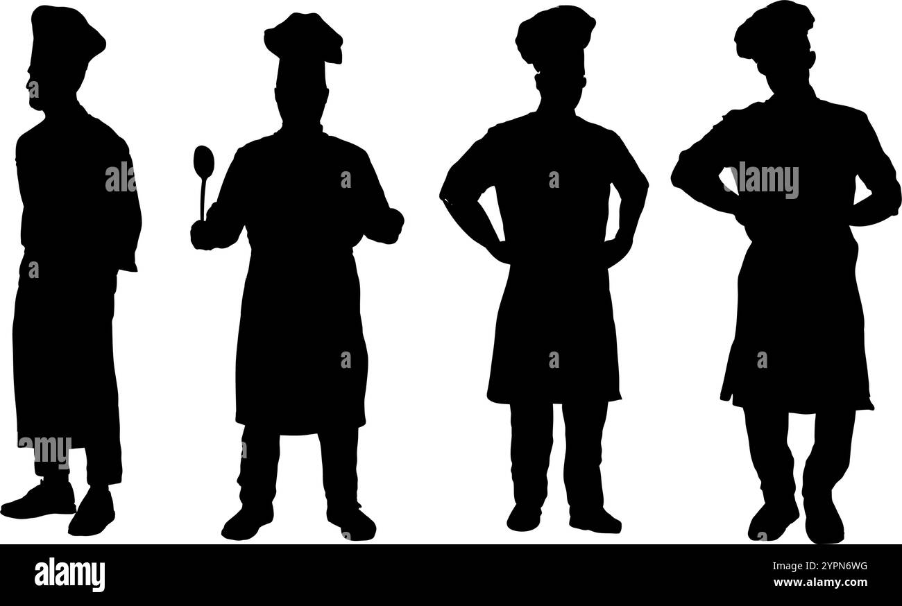 Cook silhouettes hi-res stock photography and images - Alamy