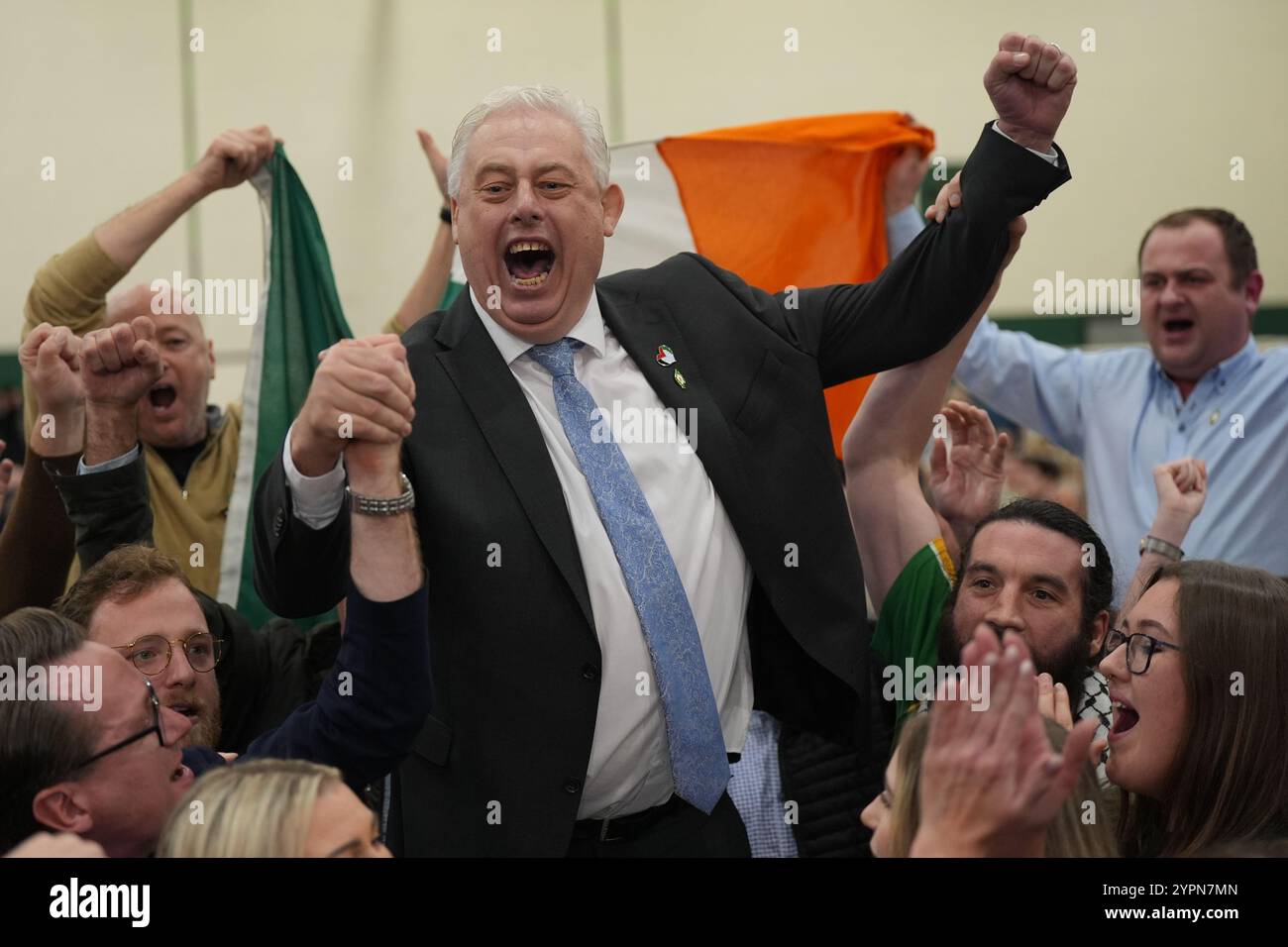 Sinn Fein's Thomas Gould celebrates following re-election for Cork ...