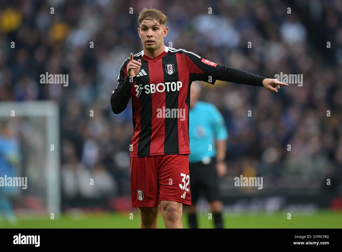 London, UK. 1st Dec, 2024. Emile Smith Rowe of Fulham during the Spurs ...