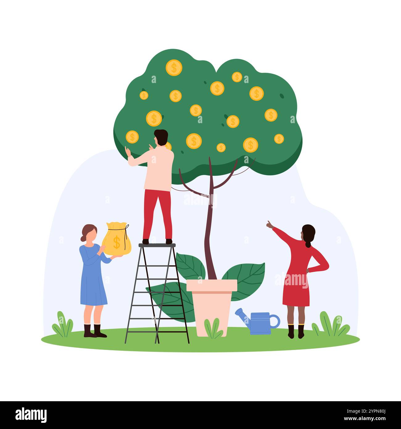 Money savings growth and capital increase, success investment and ...