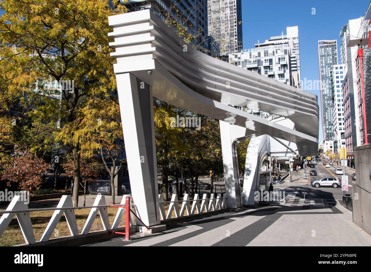 Support structure for the CN Tower and Ripley's Aquarium sign on Front ...
