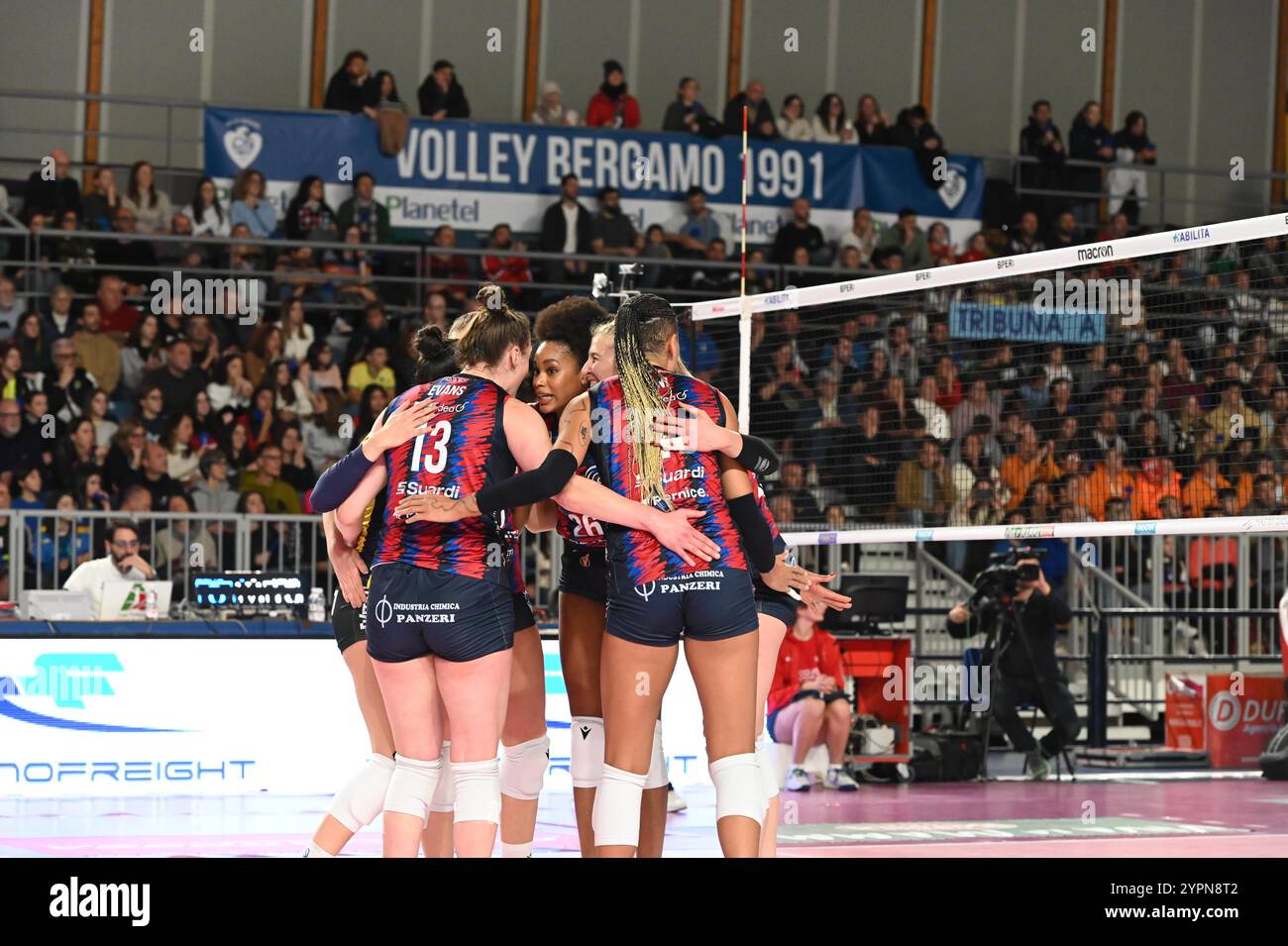 Volley Bergamo 1991 exulting during Volley Italian Championship Serie A ...