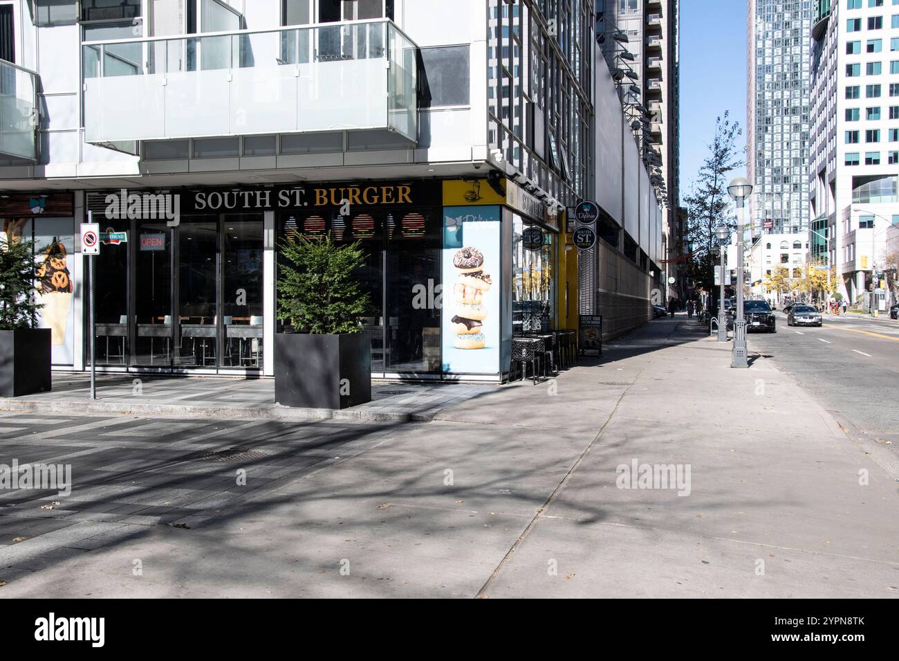 South Street Burger sign on St. John Street in downtown Toronto ...