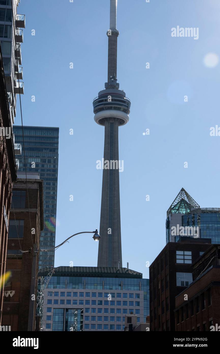 CN Tower on Bremner Boulevard in downtown Toronto, Ontario, Canada ...