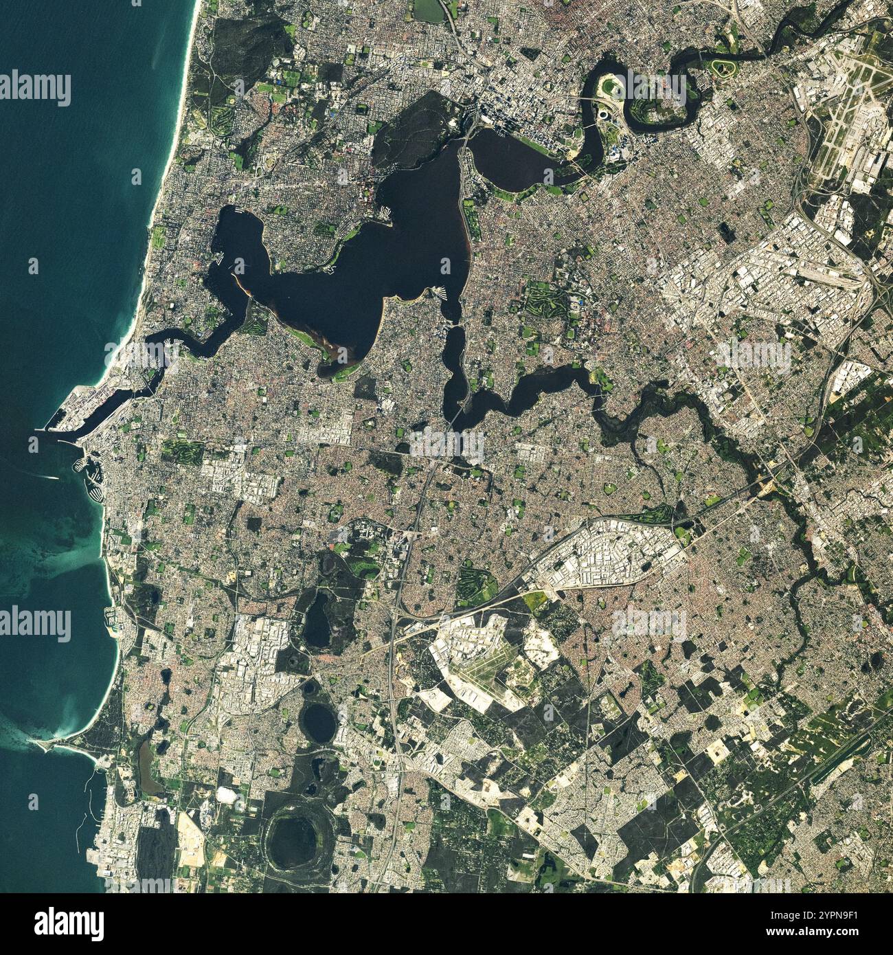 Aerial of Perth, Australia with Fremantle Stock Photo - Alamy