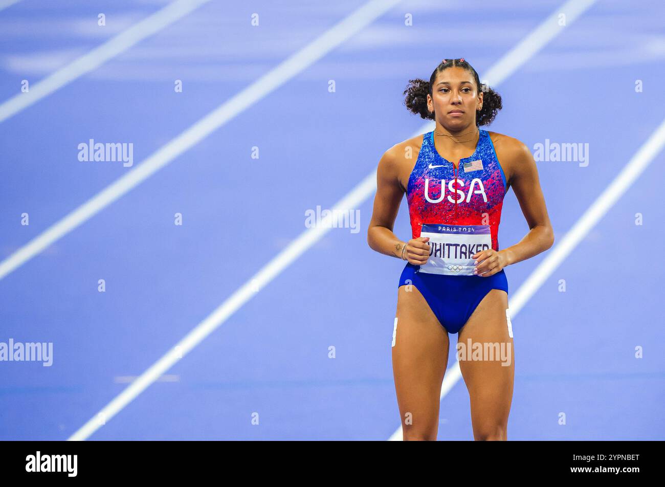 Juliette Whittaker participating in the 800 meters at the Paris 2024 ...