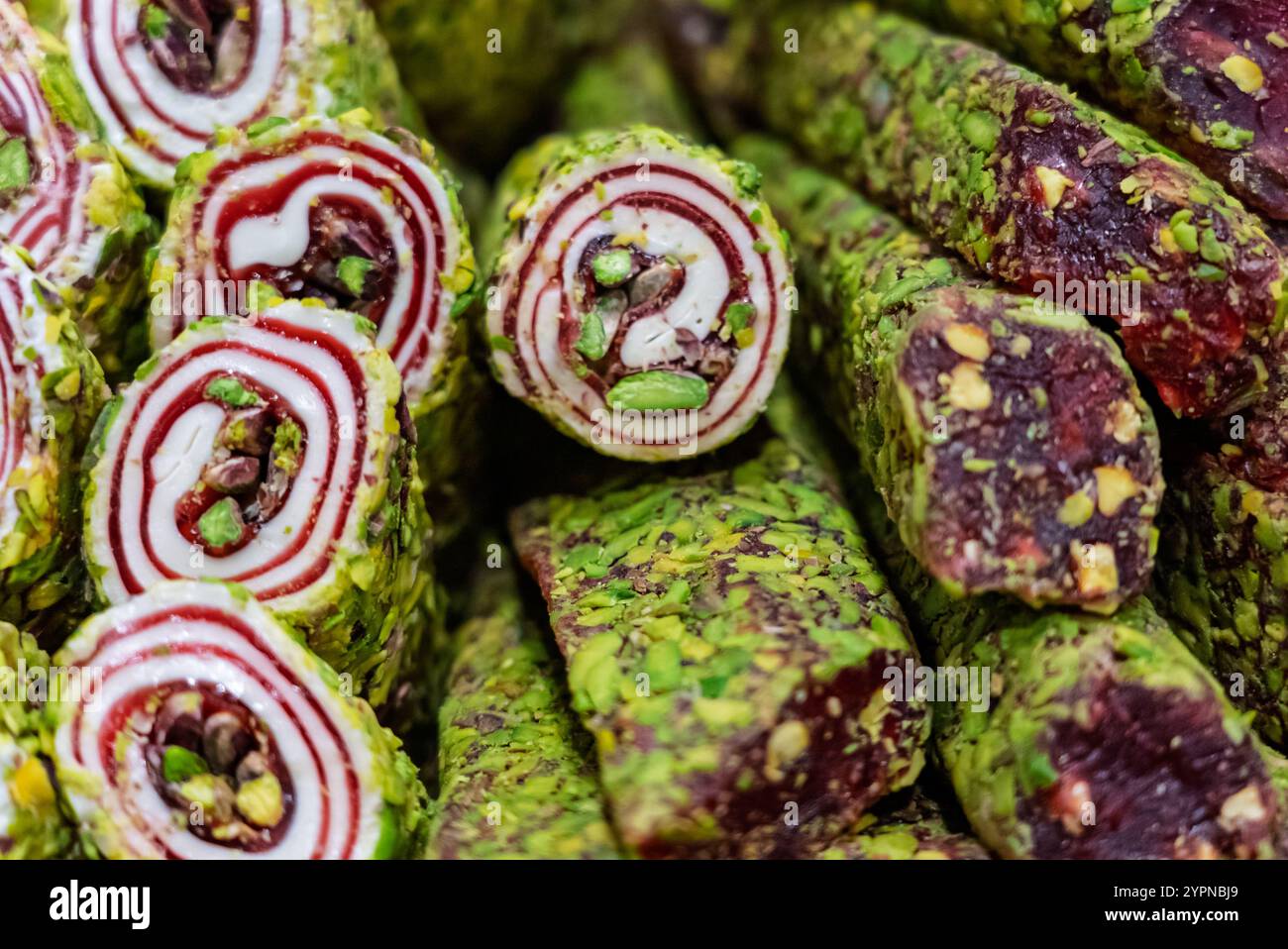 Turkish delight or lokum, halgoum is a family of confections with ...